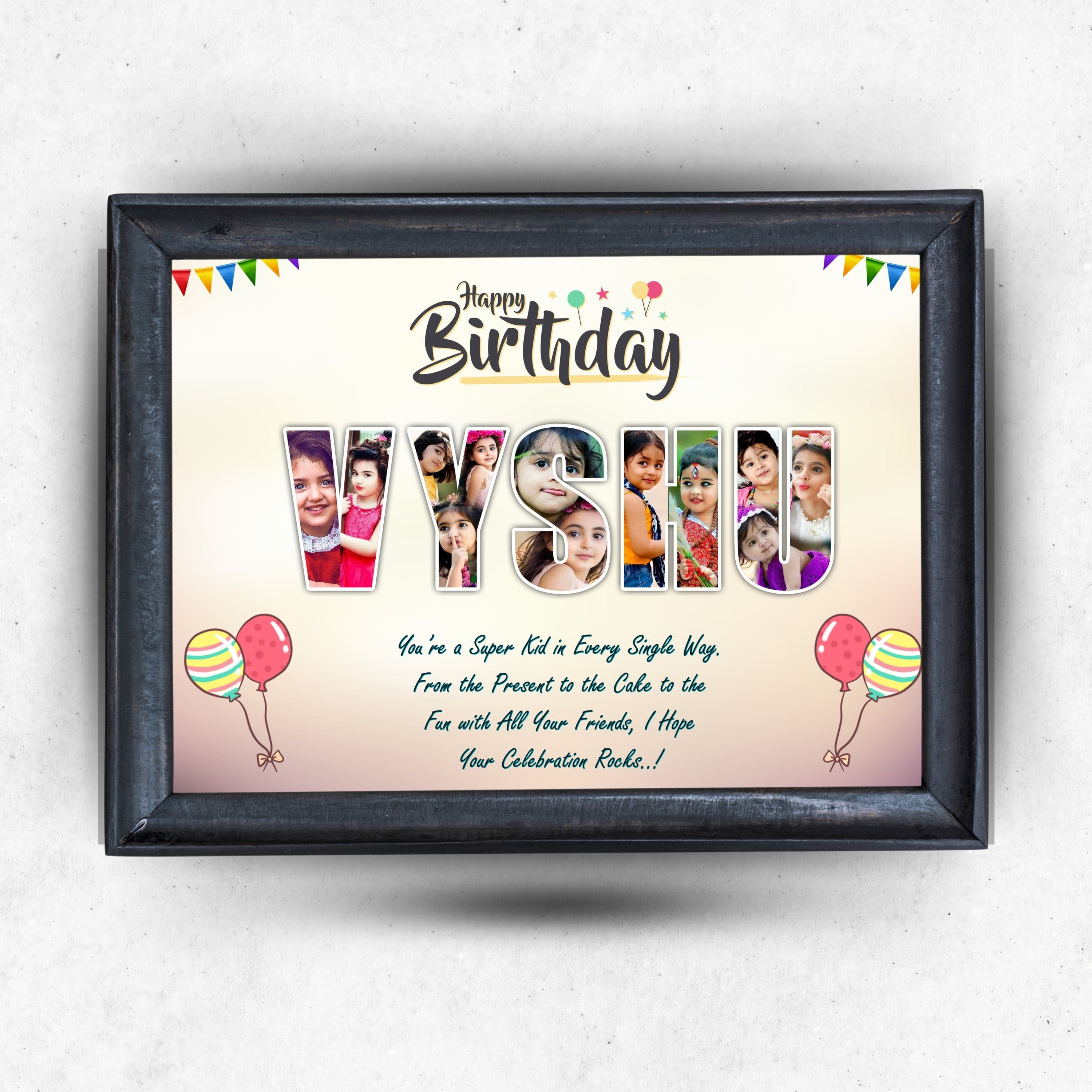Name Collage Style Photo Frame – Frames Factory