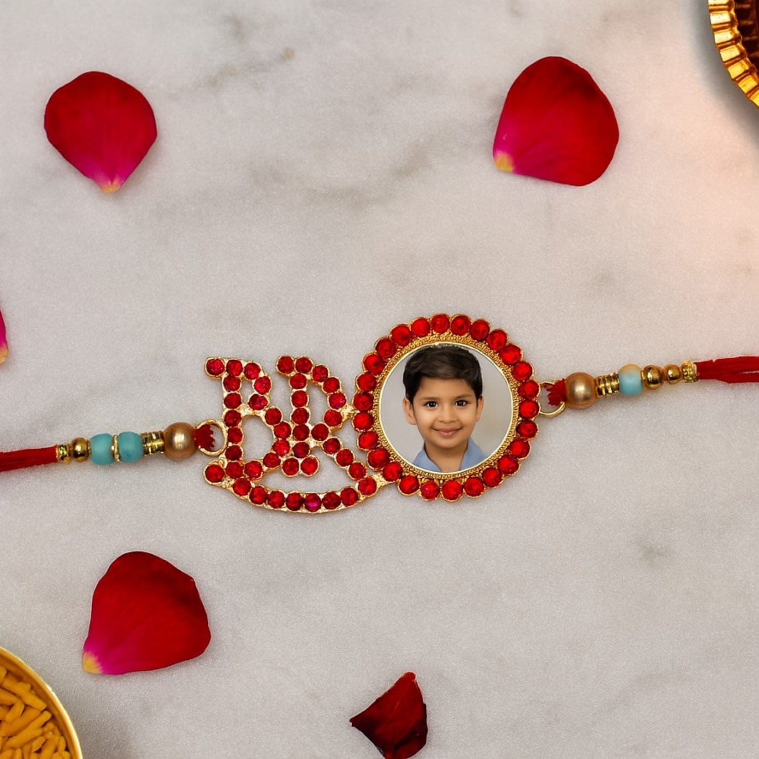 Personalized Photo Stone Rakhi – Frames Factory